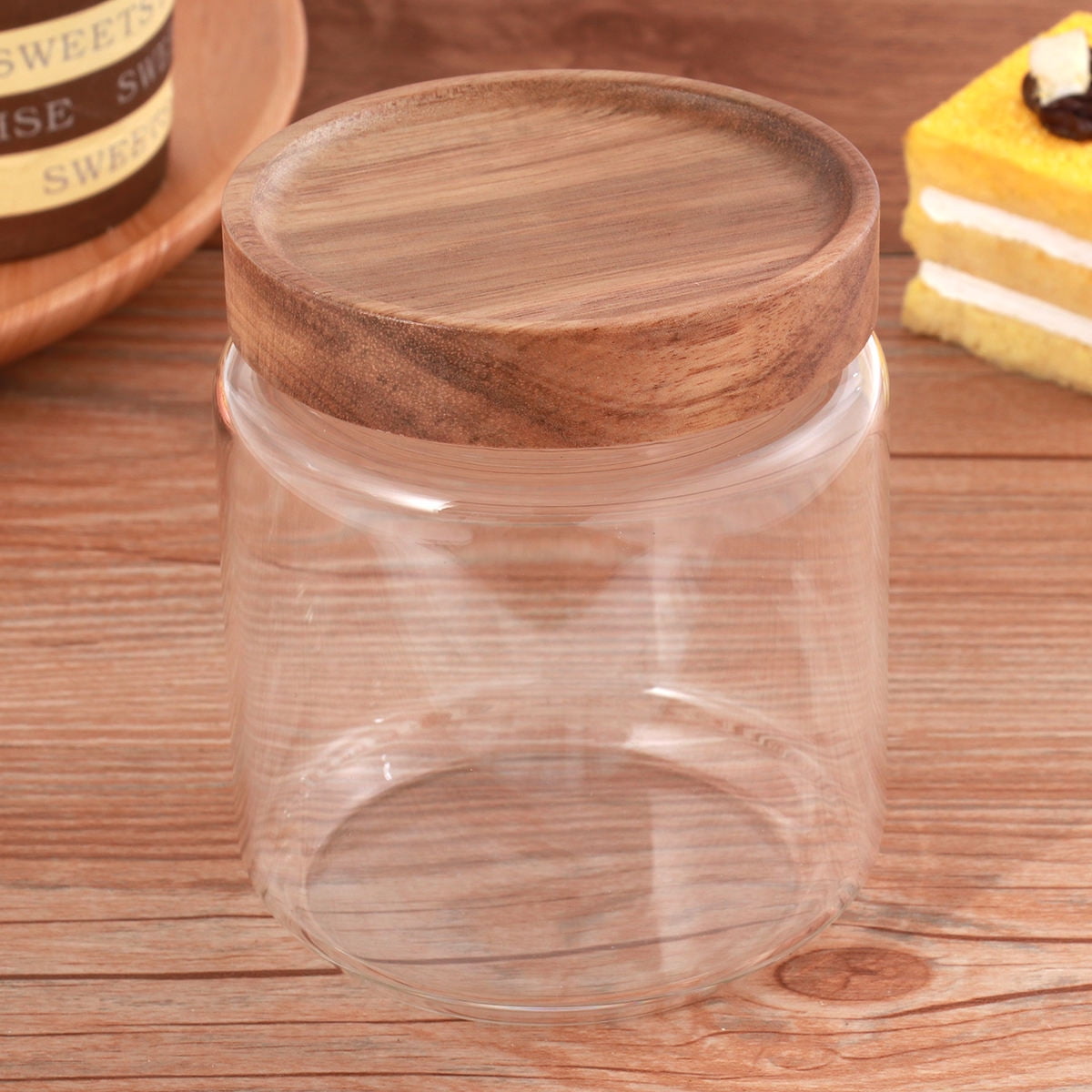 HEMOTON Transparent High Borosilicate Glass Grain Storage Container ...