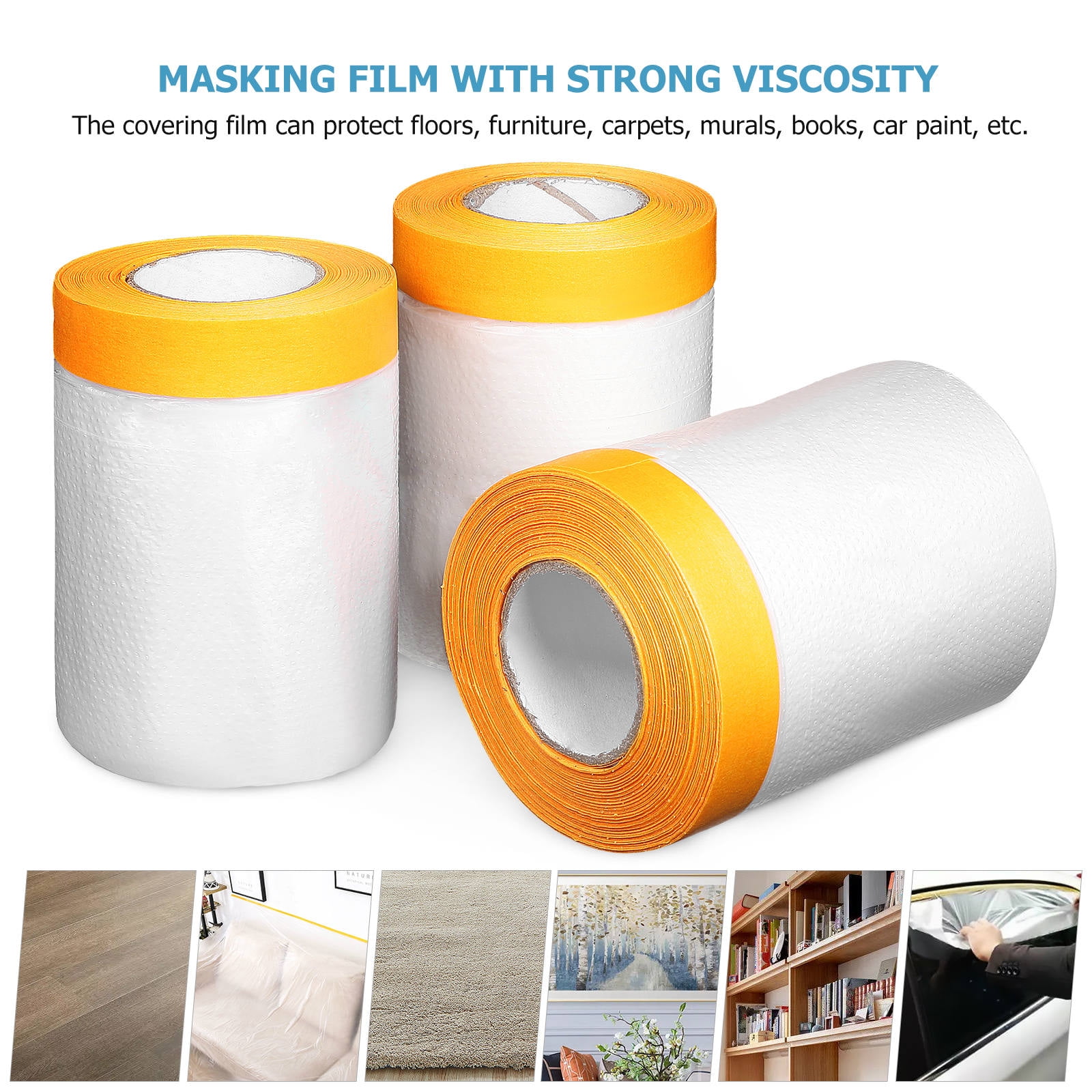 HEMOTON Transparent Masking Paper Film with PE for Covering Furniture ...