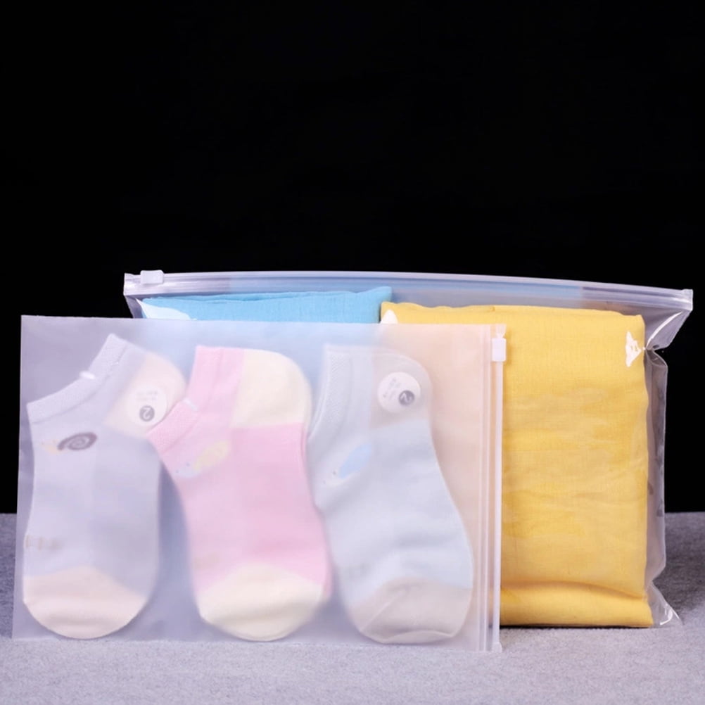 HEMOTON Transparent PE Clothes Packaging Bags with Slider Zippers for ...