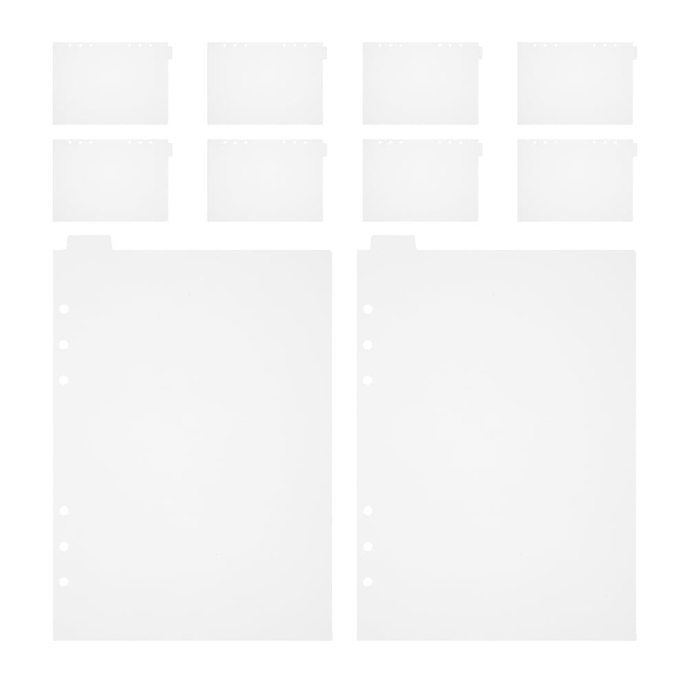HEMOTON Transparent PVC Notebook Dividers with Detachable Tabs for ...