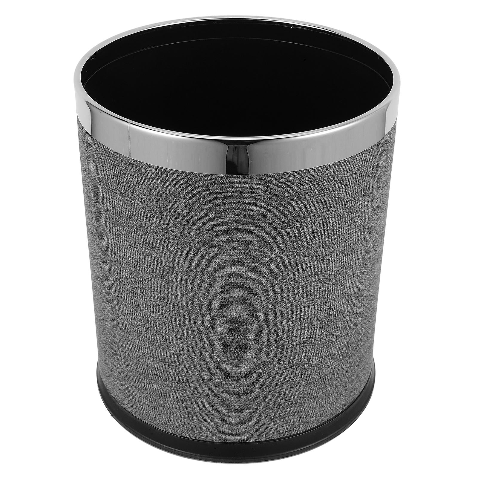 HEMOTON Trash Bin Bathroom Trash Can Round Trash Can Outdoor Garbage ...