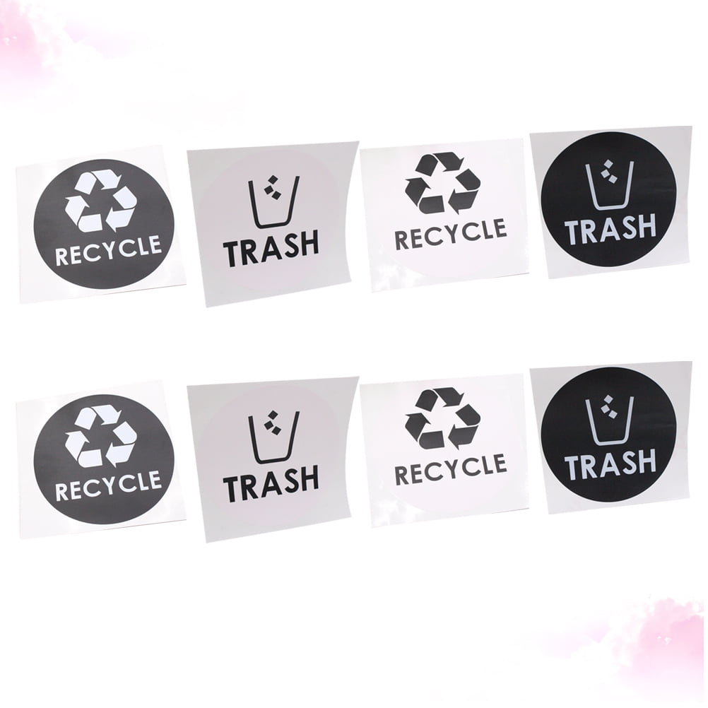 HEMOTON Trash Decal Adhesive Sticker for Decor Made of PVC Material ...