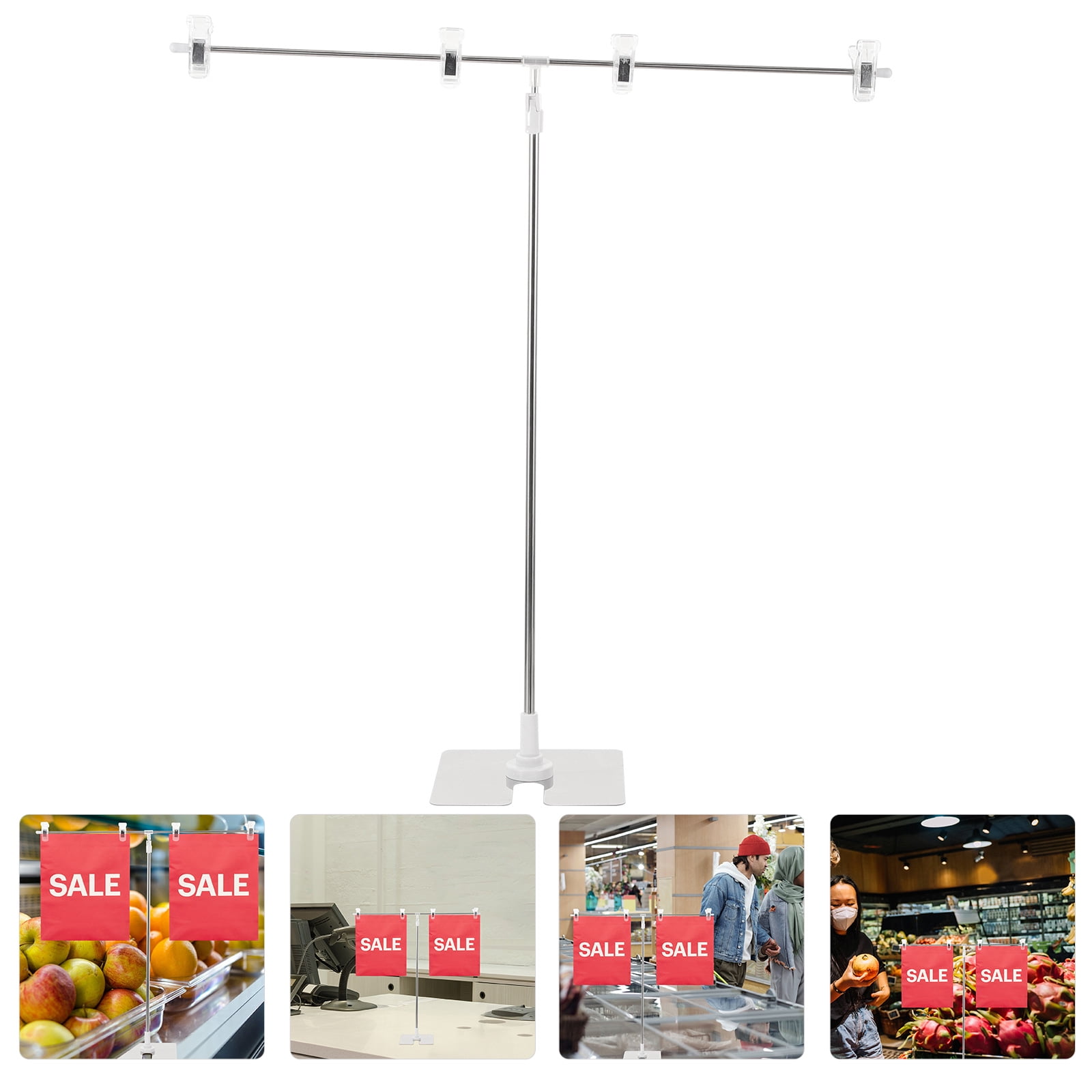 HEMOTON Tshaped Height Adjustable Poster Stand Advertisement Displaying ...