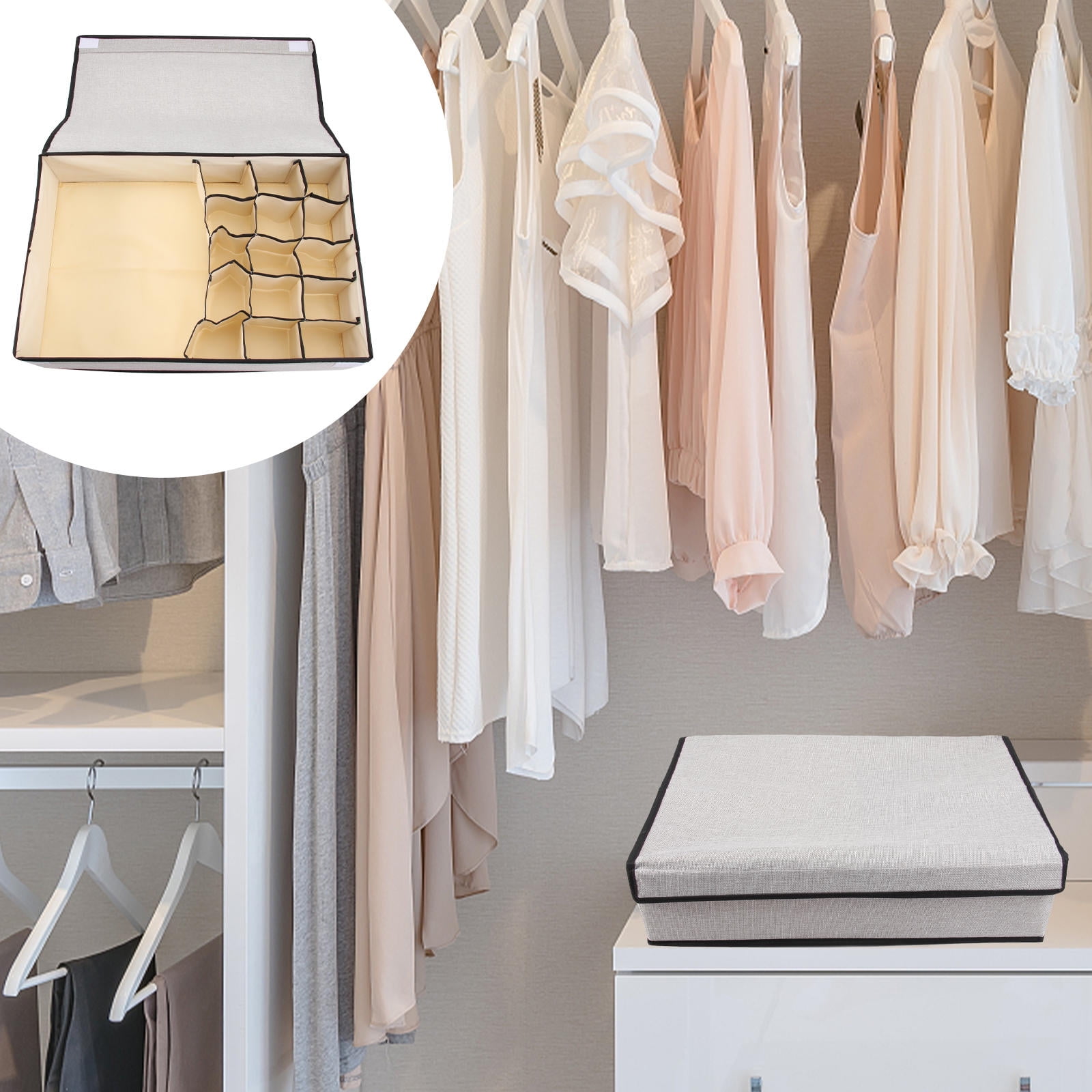 HEMOTON Underwear Drawer Closet Organizer Storage Box Lingerie Baby ...