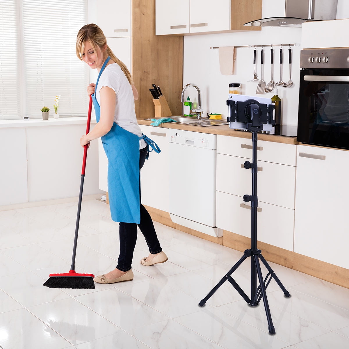 HEMOTON Universal Rotating Tablet Tripod Stand Telescopic Adjustable ...