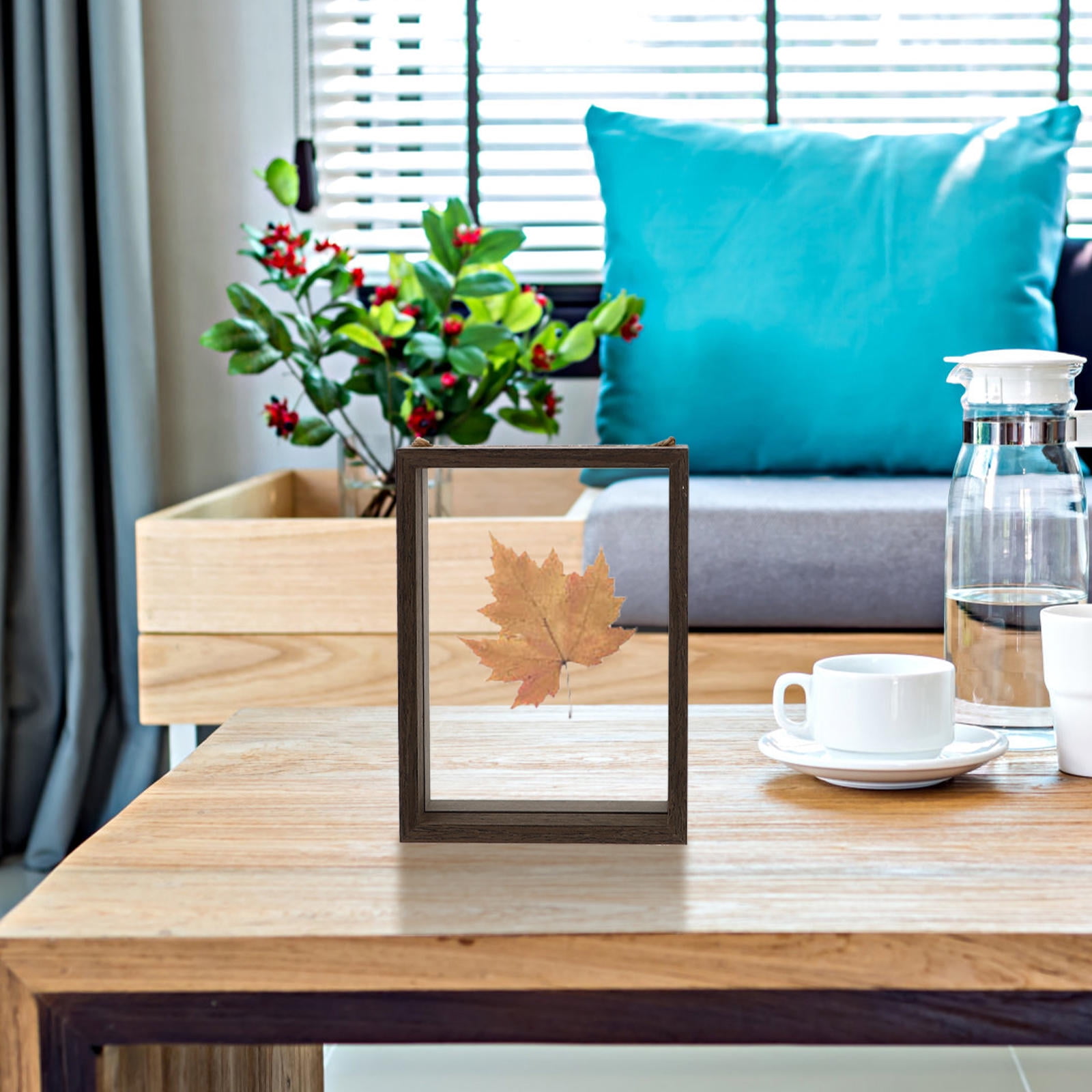 HEMOTON Vintage Specimen Display Frame Poster Photo Holders Dual-side ...