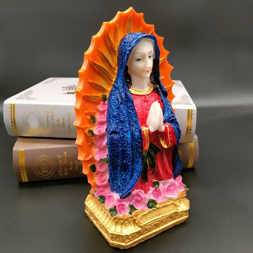 HEMOTON Virgin Mary Sculpture Religious Statue Catholic Blessed Virgin ...