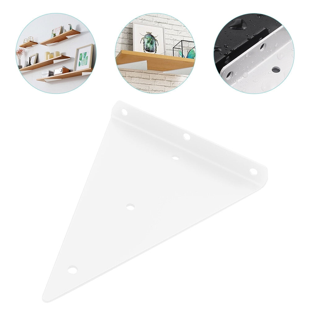 HEMOTON Wall Shelf Support Mounted Supports Floating Brackets White ...