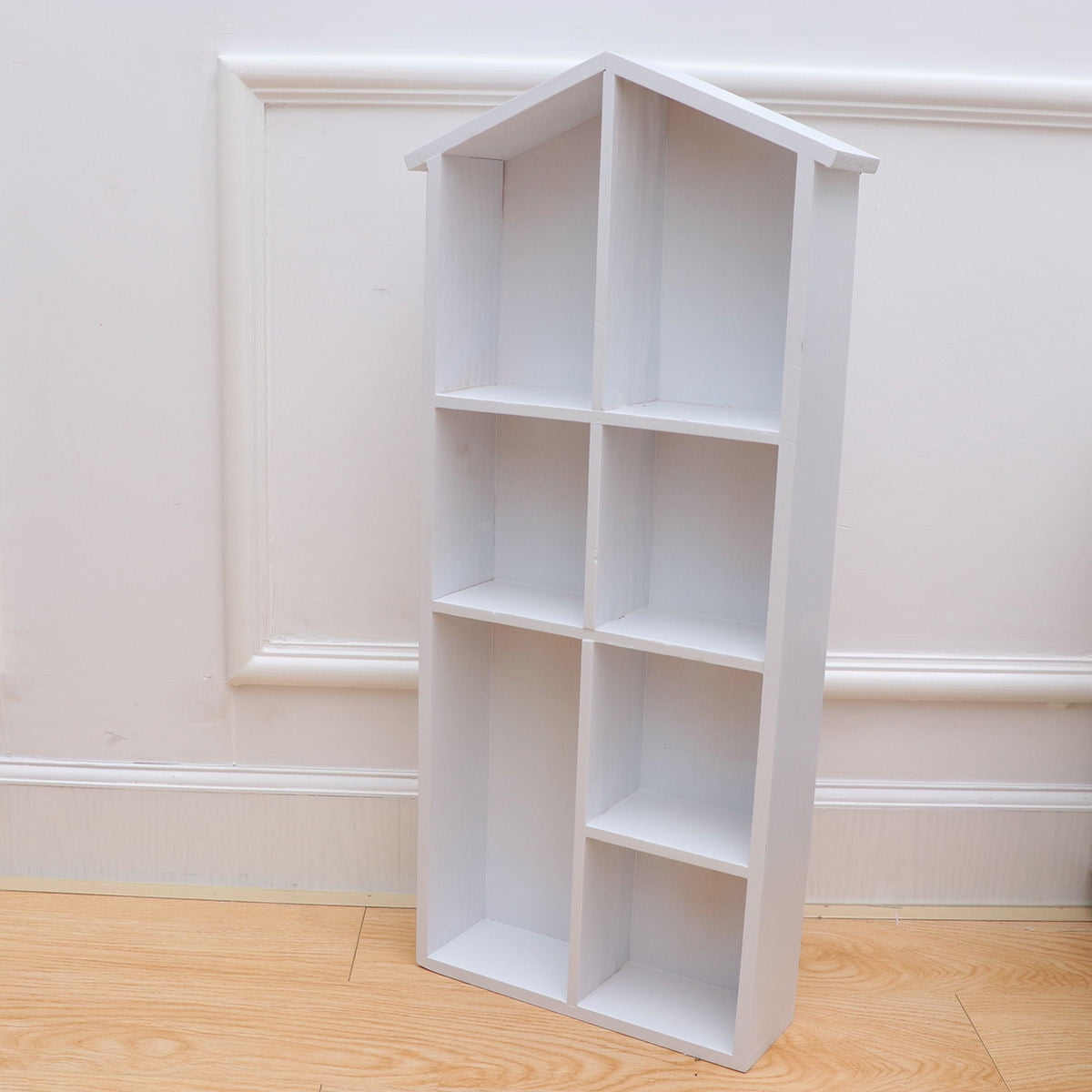 HEMOTON Wall Storage Grid Bookshelf Decorative Retro Style - Walmart.com