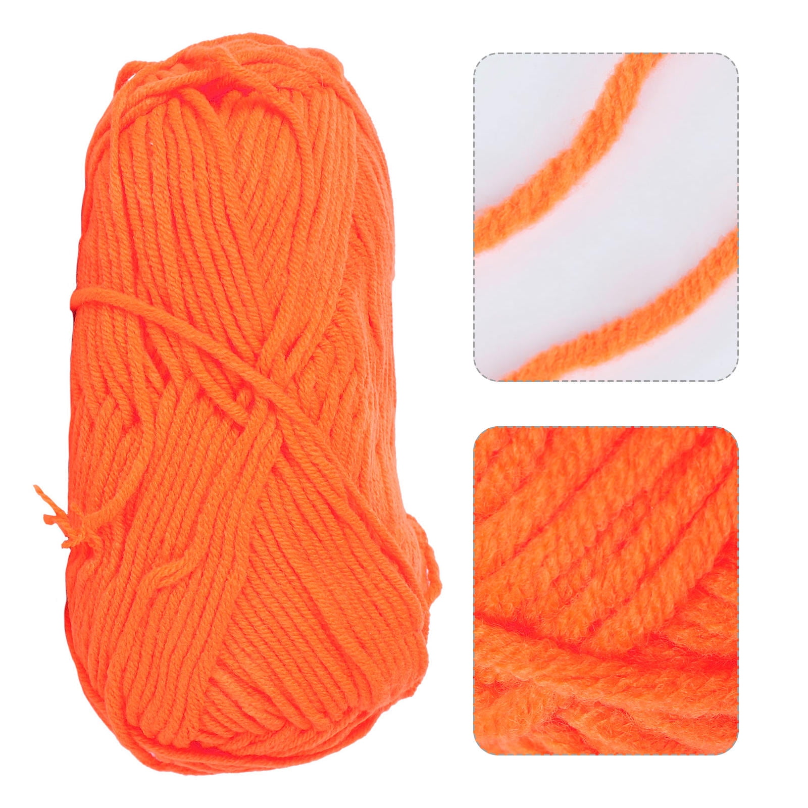 HEMOTON Warm Knitting Yarn in Orange Color Ideal for Crochet Projects ...