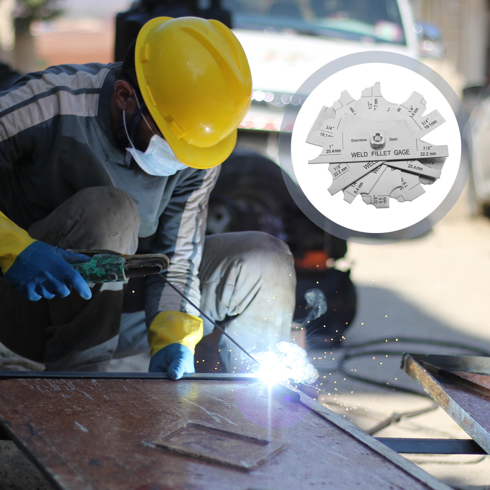 Phenofice Silver Stainless Steel Welding Gauge Set for Professional ...