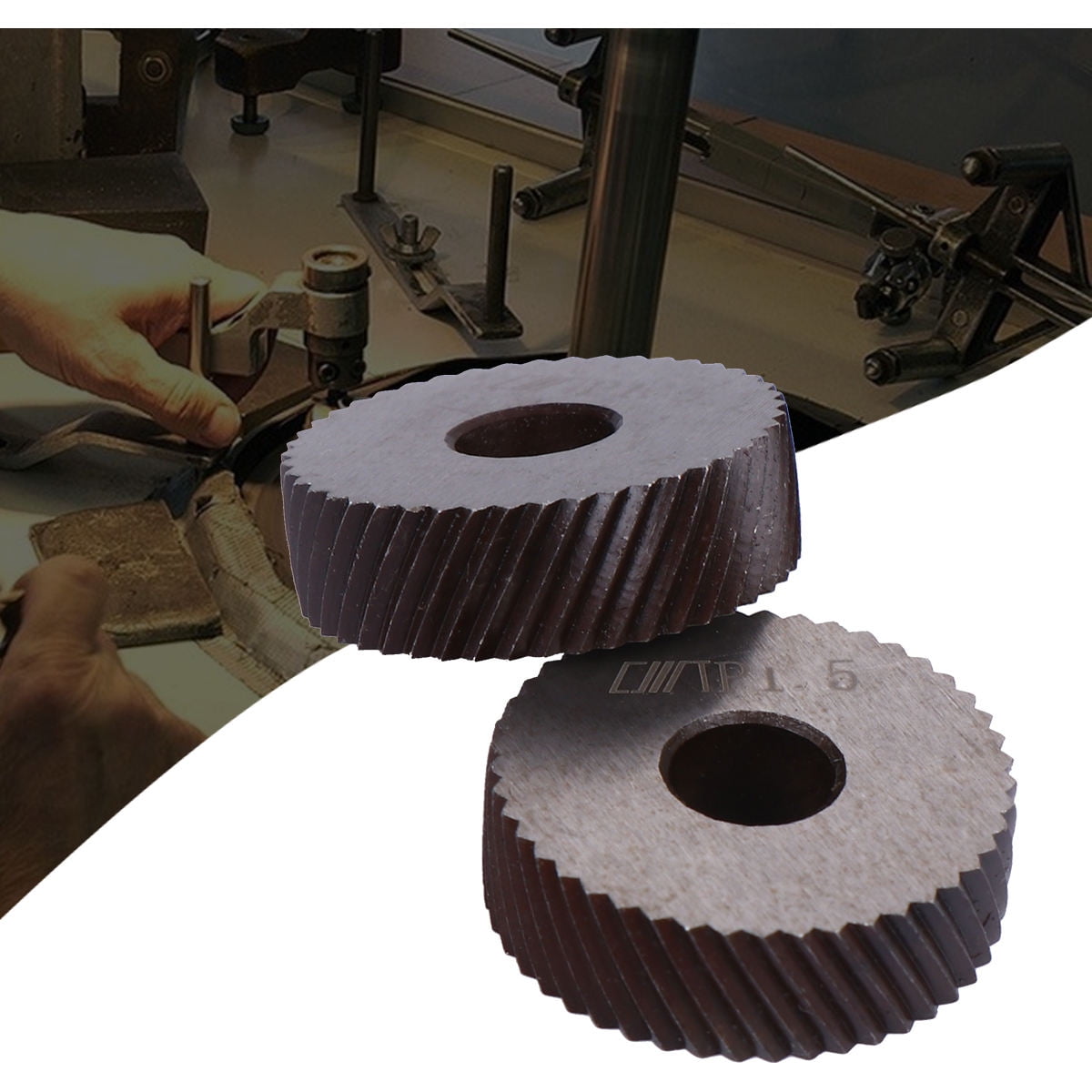 HEMOTON Dual Wheel Knurling Tool Kit Set Steel Lathe Cutter Wheel ...