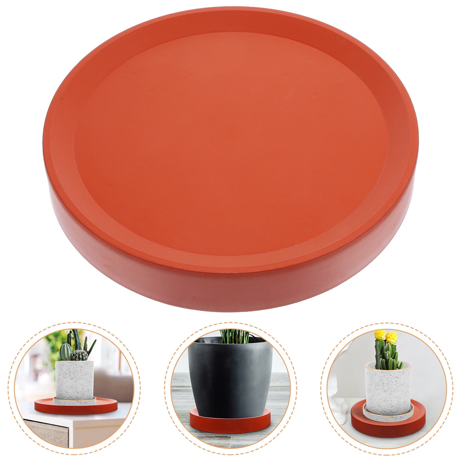HEMOTON Wheeled 花盆托盘滚轮 Plant Pot Tray with Wheels Rolling Stand ...
