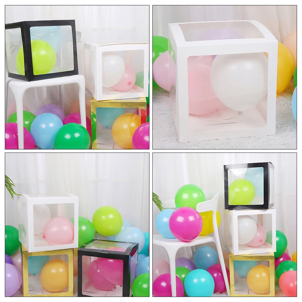 HEMOTON White Balloon Boxes for Party Decoration Essential for Birthday ...