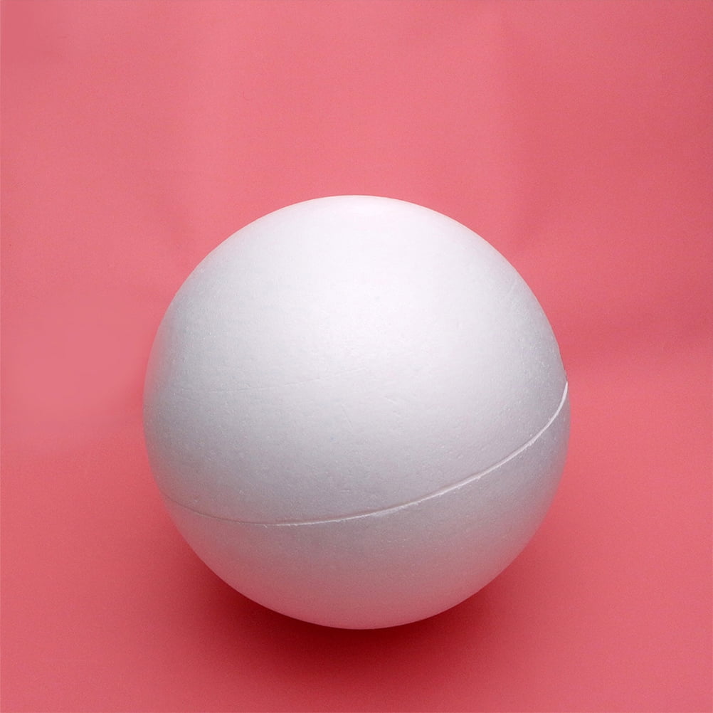 HEMOTON White Foam Ball Craft Ball Art Decoration Foam Ball DIY Hollow ...