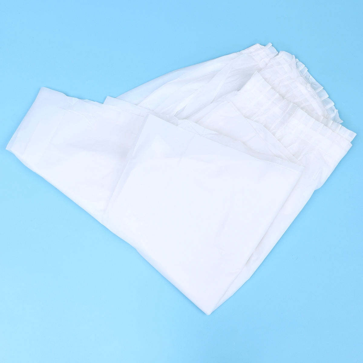 HEMOTON White PEVA Table Skirt for Parties and Decorations Disposable ...