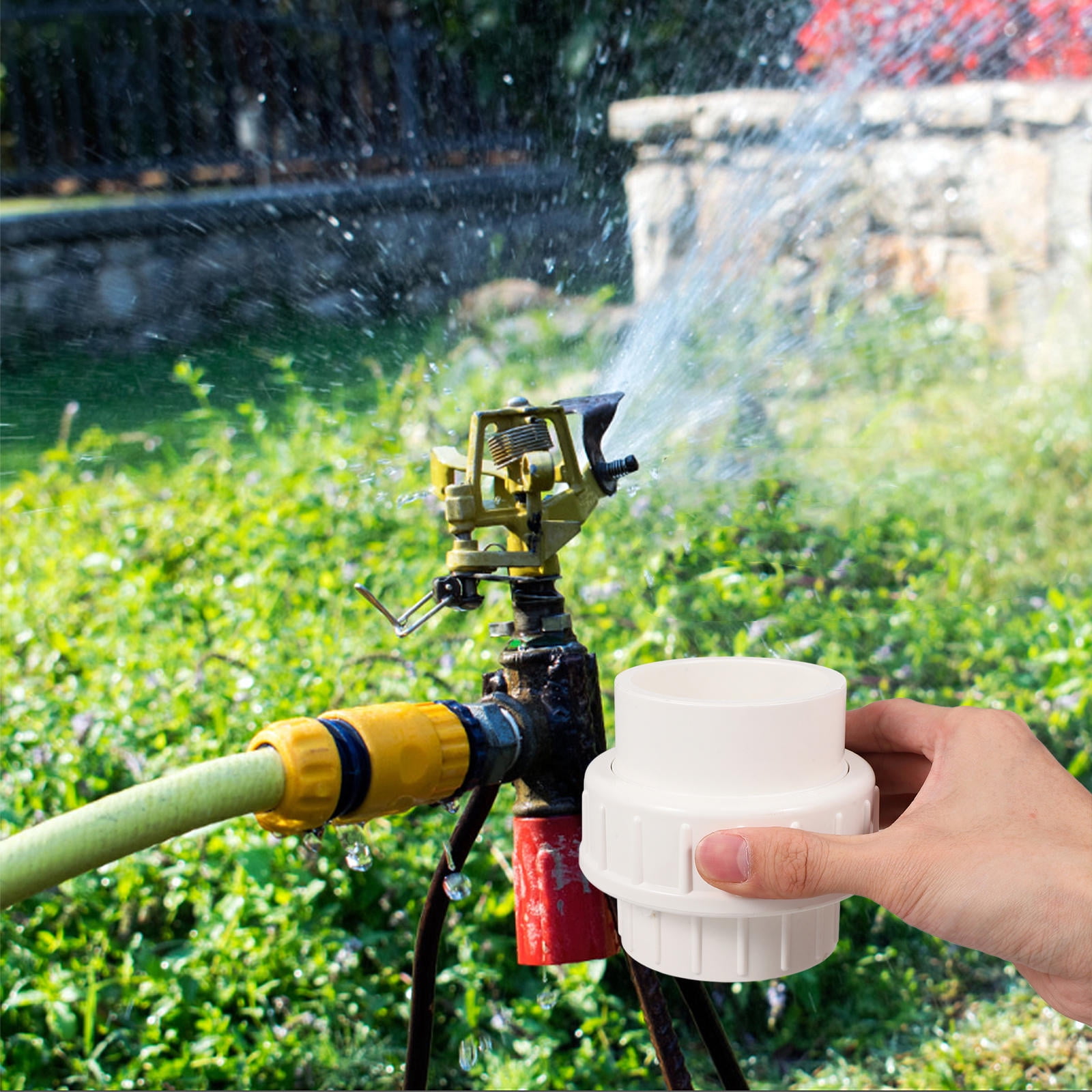 HEMOTON White PVC Union Pipe Fitting for Tubing Use with High Impact ...