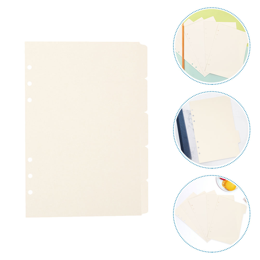 HEMOTON White Paper Binder Dividers for Notebooks, 20 Brightly Colored ...
