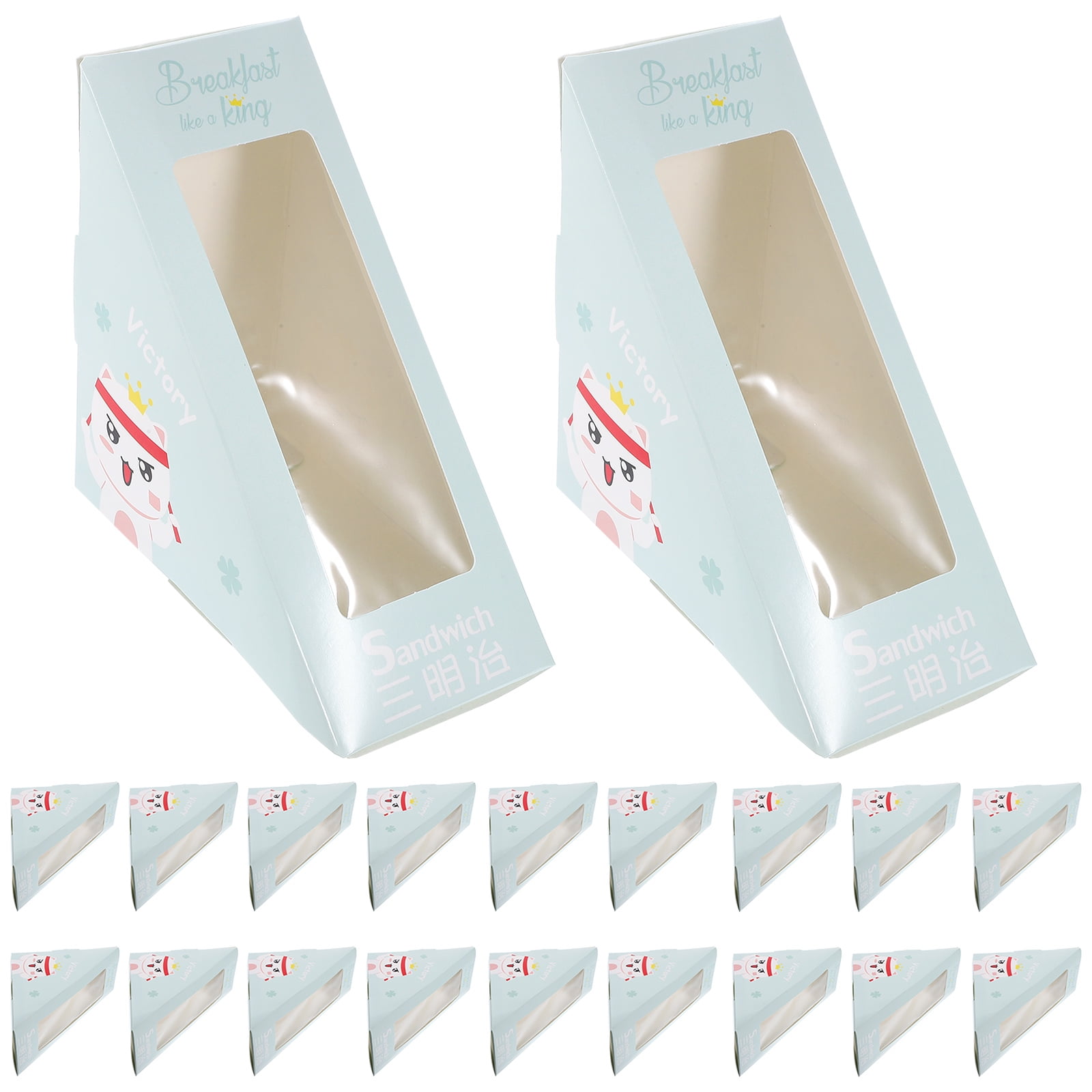 HEMOTON White Paper Sandwich Boxes with Clear PVC Window for Display ...