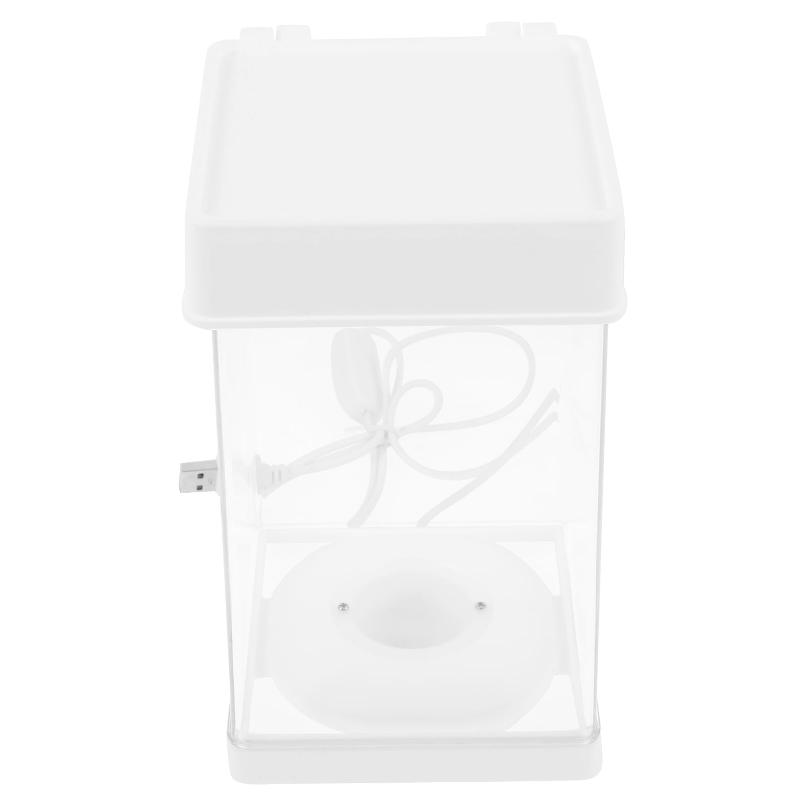 HEMOTON White Plastic Fish Tank with Light Transparent Design for ...