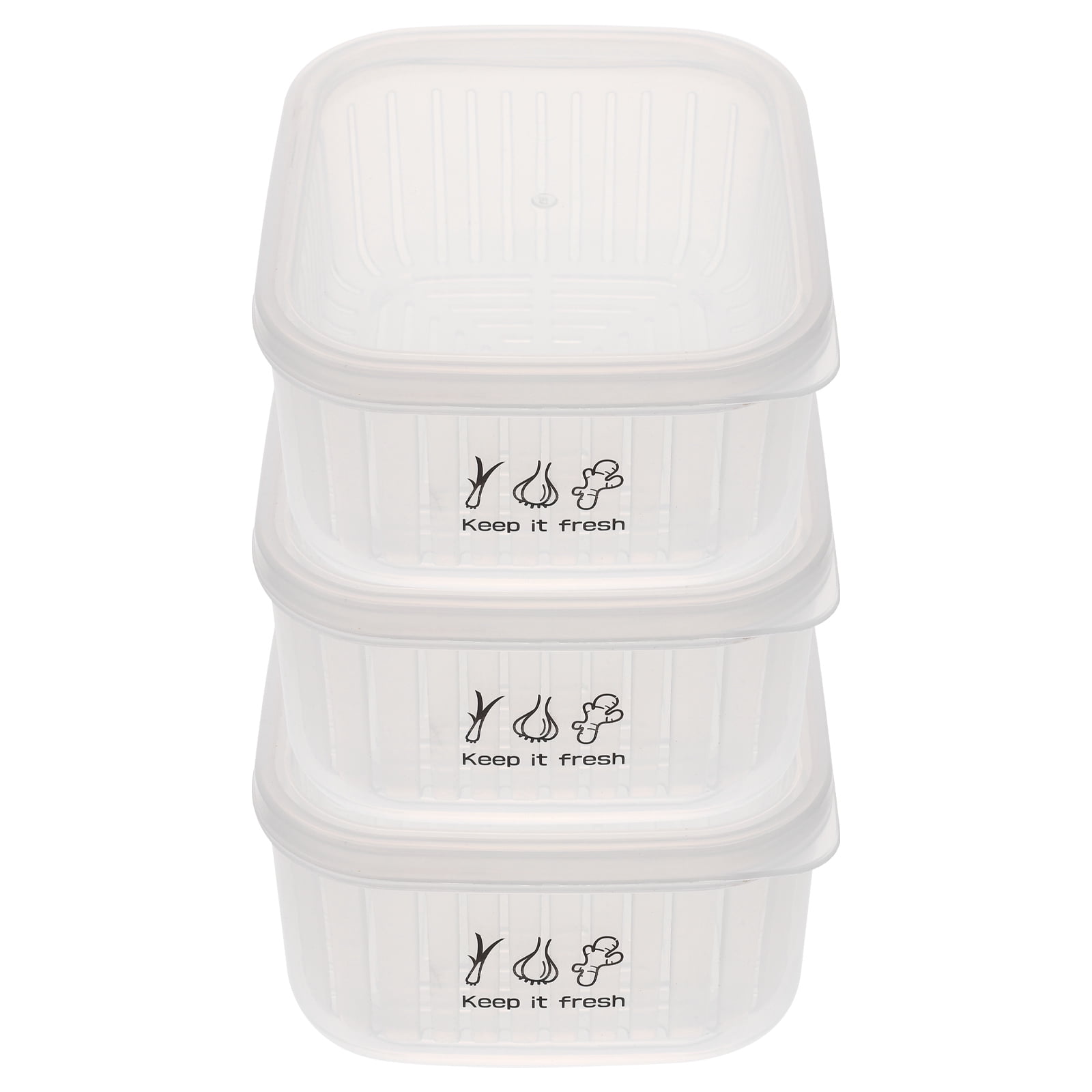 HEMOTON White Plastic Food Container for Storage with Clear View and ...