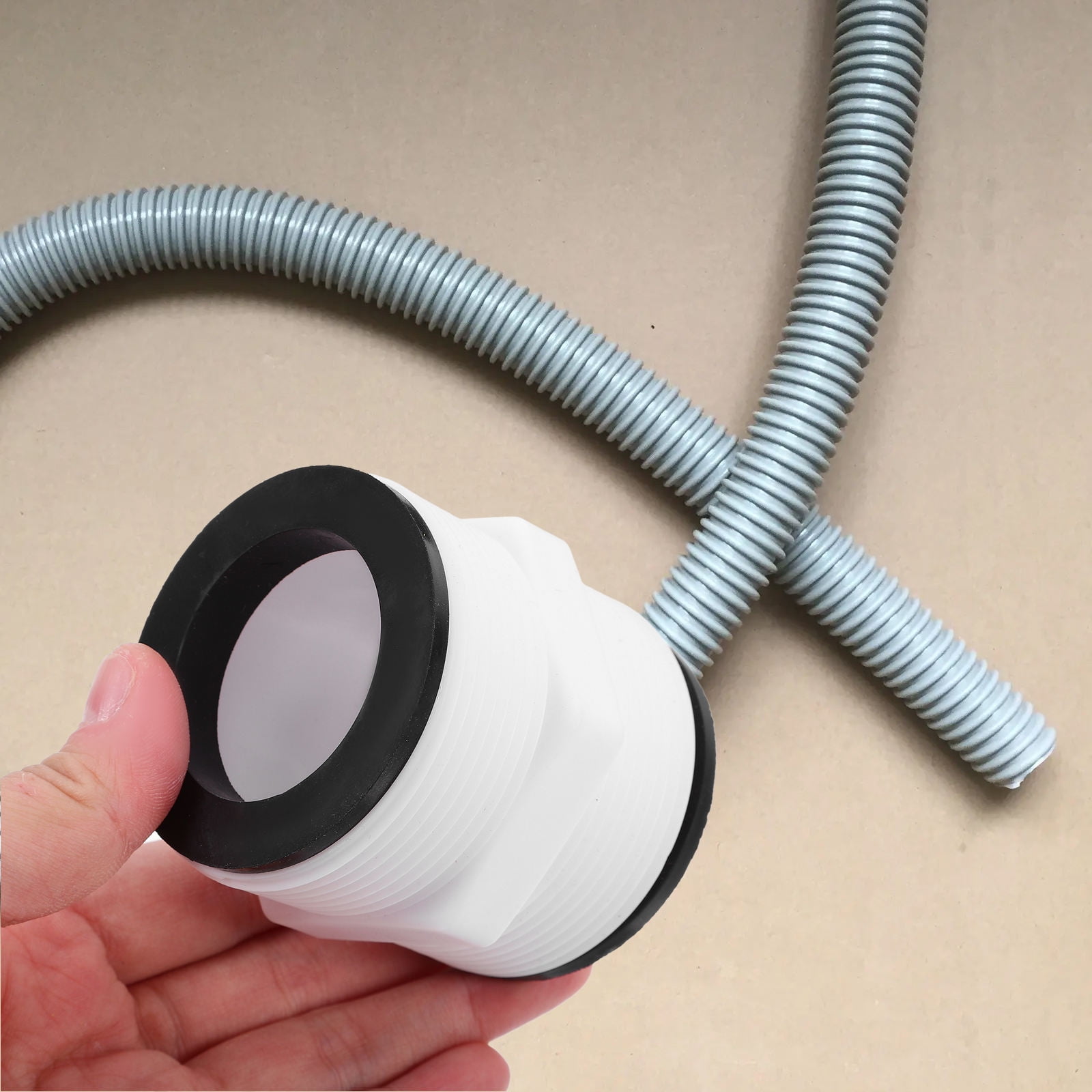 HEMOTON White Plastic Pool Hose Connector for Above Ground Pumps with ...