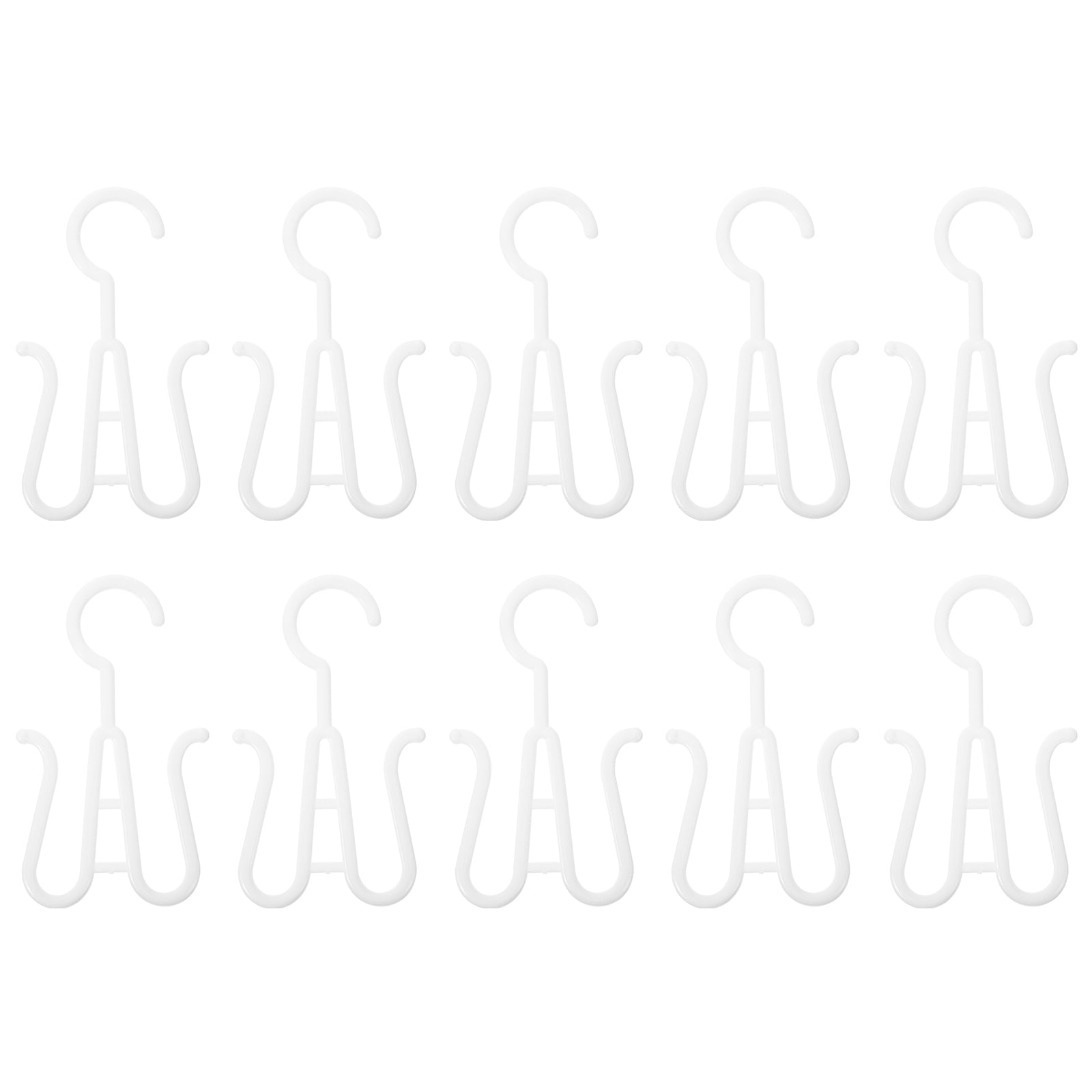 HEMOTON White Plastic Shoe Hooks for Wall Mounting Boot Rack Storage ...