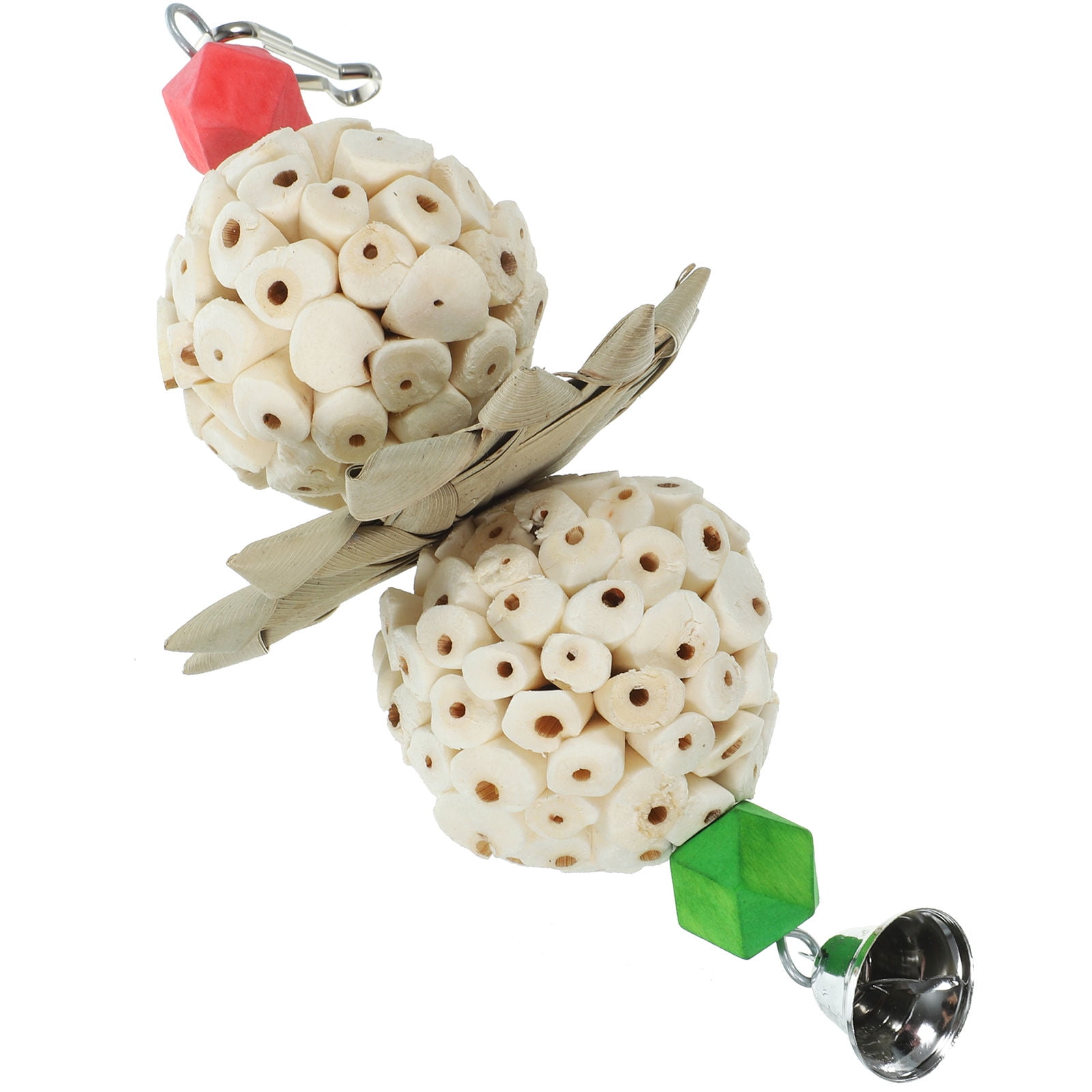 HEMOTON White Wood Bird Chewing Toy for Cage Decoration and with Unique ...