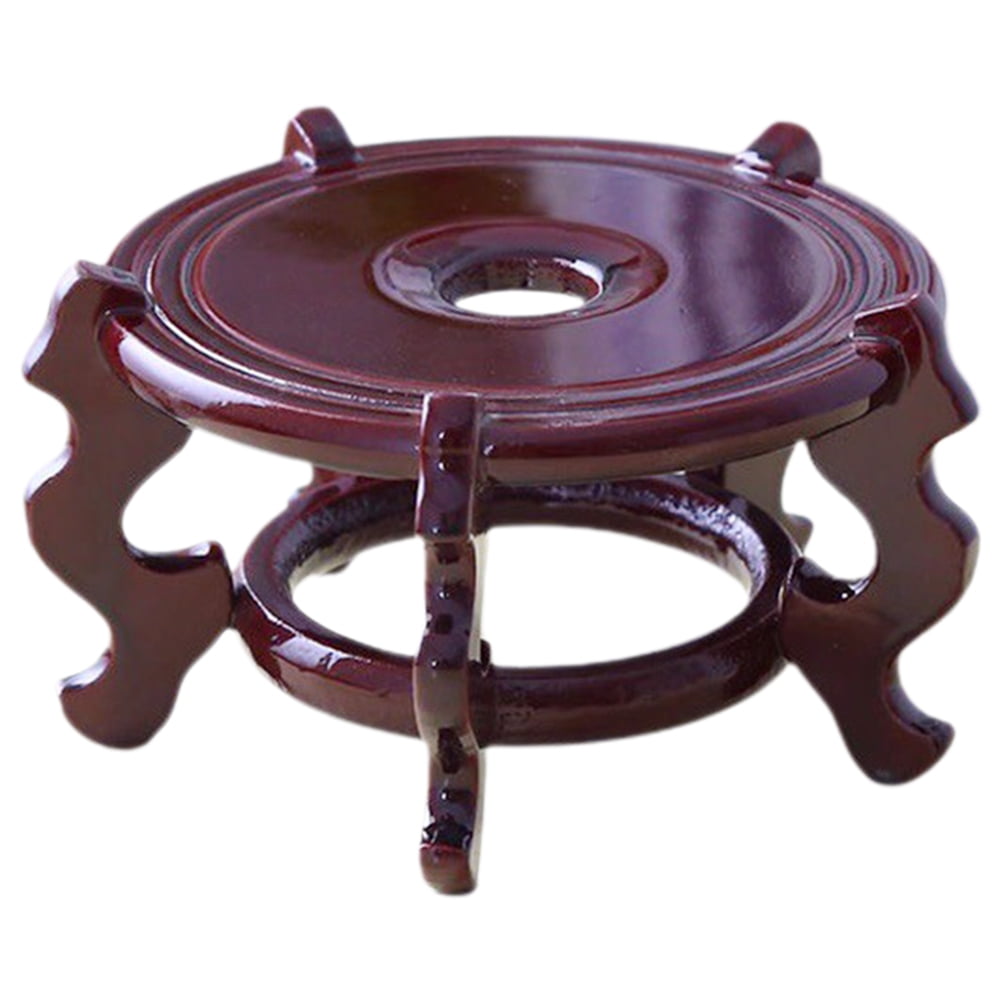 HEMOTON Wood Plant Pot Stand Wood Planter Base Flower Pot Holder Stand ...