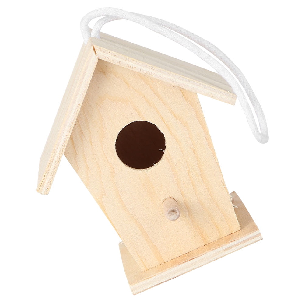 HEMOTON Wooden Bird Nest Toys House for outside Warm Birdhouse Travel ...