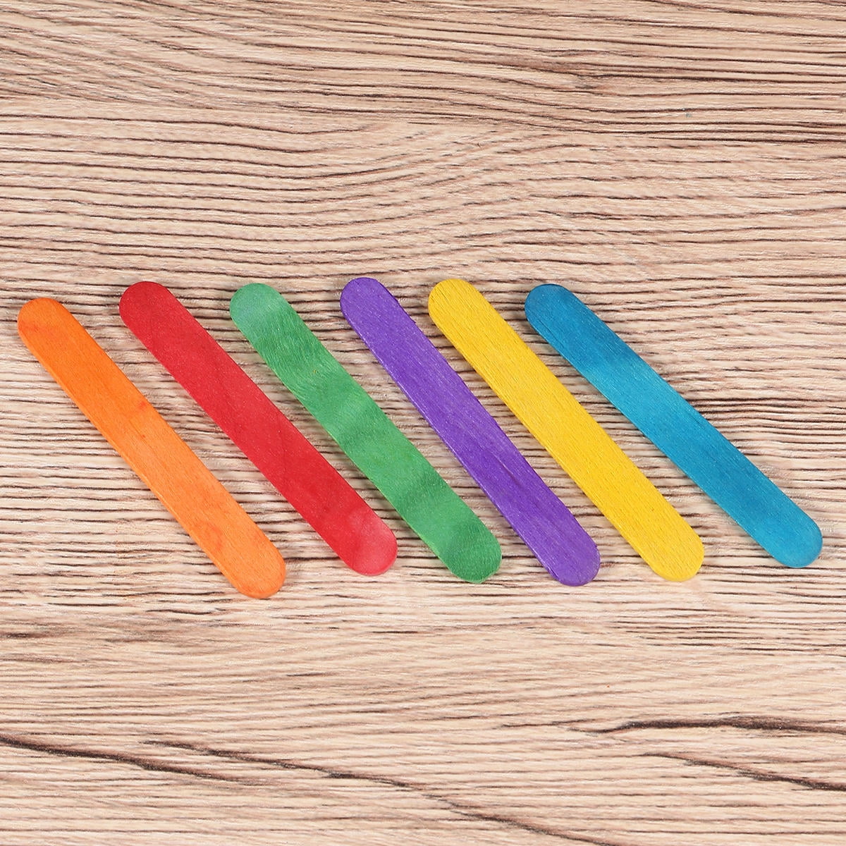 SOPOTUTU craft sticks ice cream sticks DIY Sticks Wood Color Learning ...