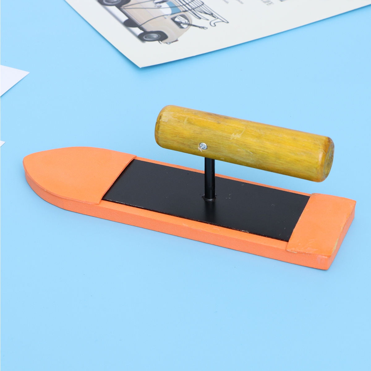 HEMOTON Wooden Handle Plaster Trowel Sponge Bottom Wall Paint Floor ...
