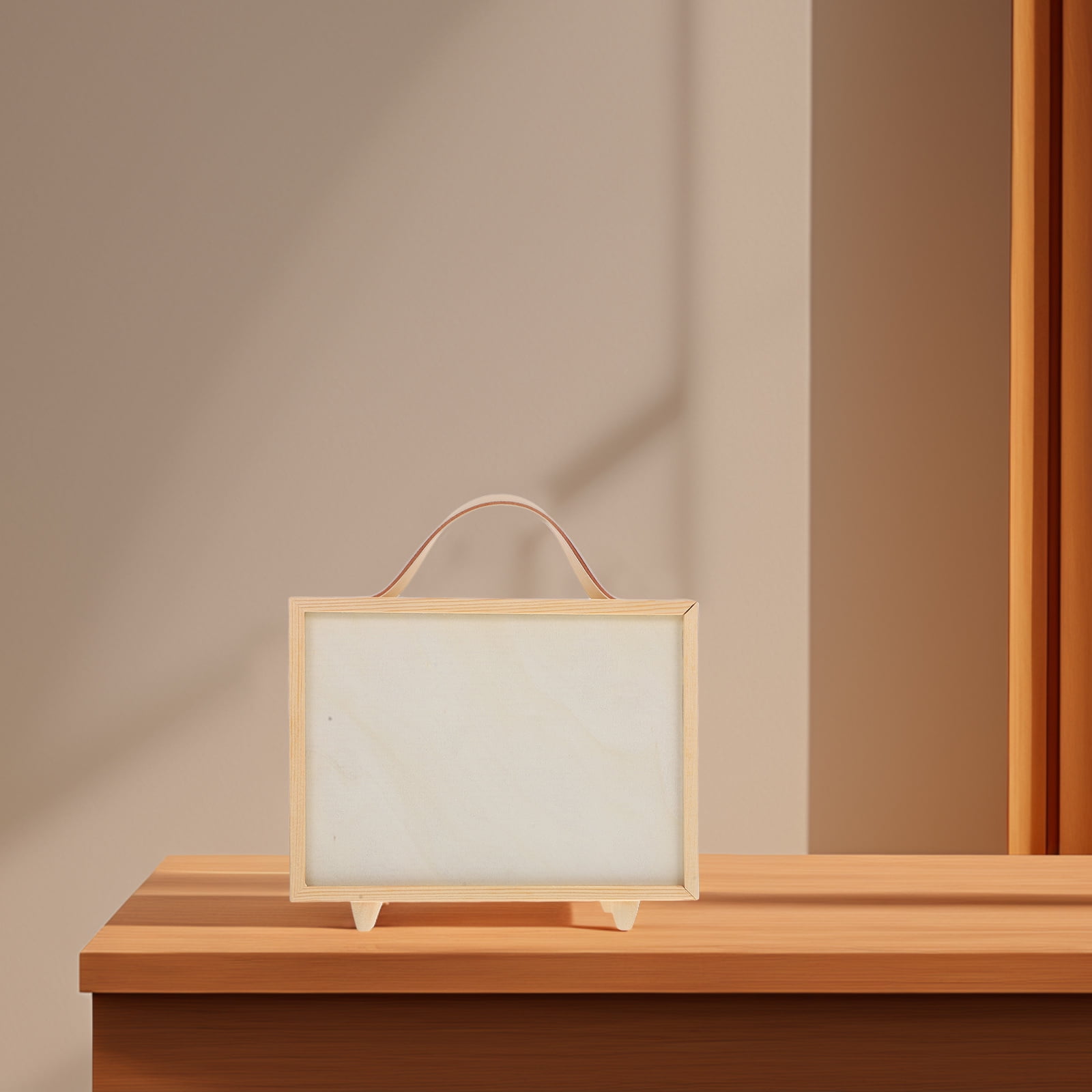 HEMOTON Wooden Keepsake Box With Handle And Slide Lid Rustic Unfinished ...