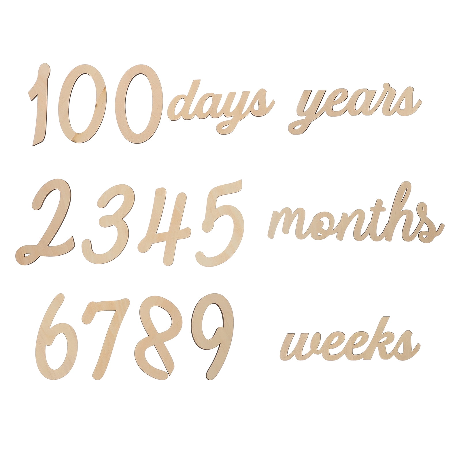 HEMOTON Wooden Month Plate First Decorations Welcome Cards Baby Newborn ...