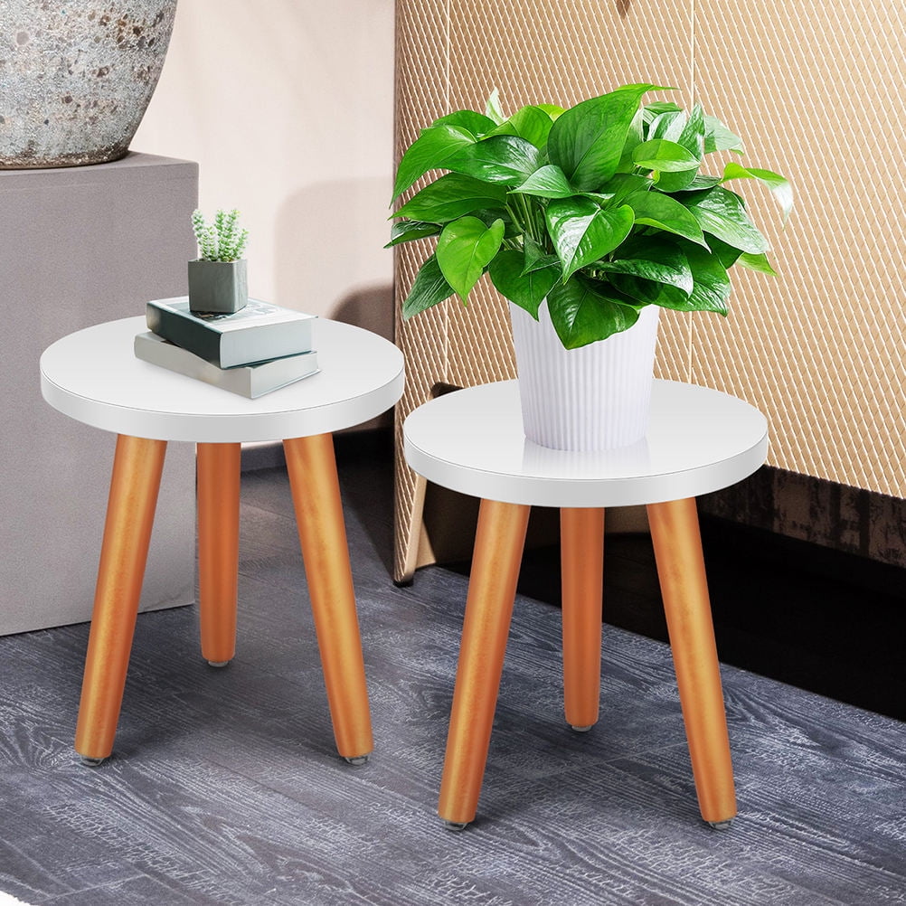 HEMOTON Wooden Plant Stand Wooden Potted Plant Riser Household Planter ...