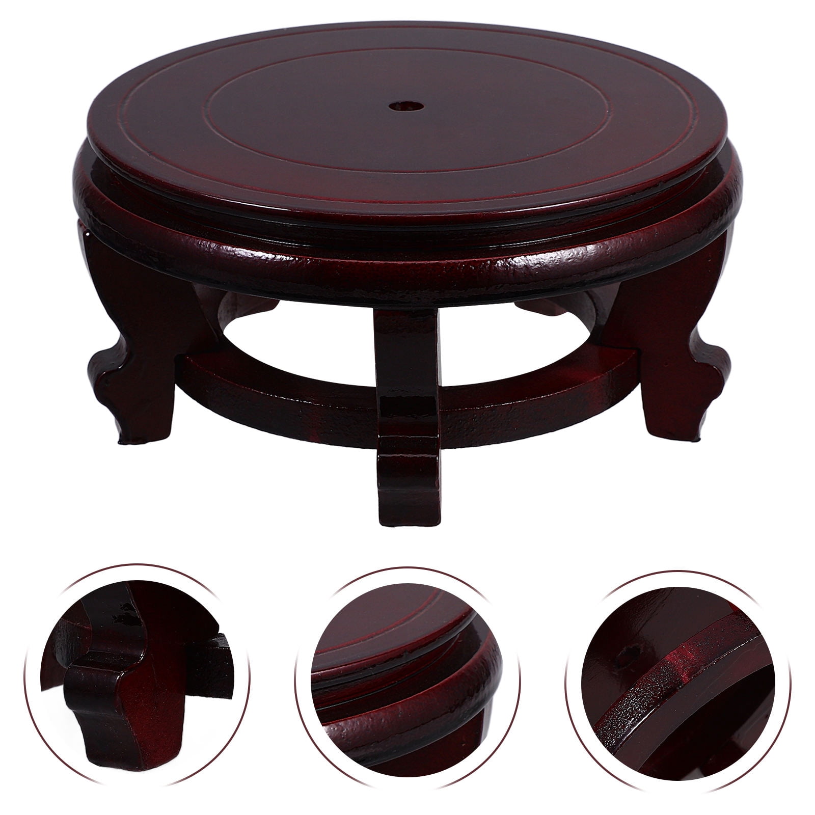HEMOTON Wooden Seat Stool Mini Foot Stool Mini Wooden Stool Display ...