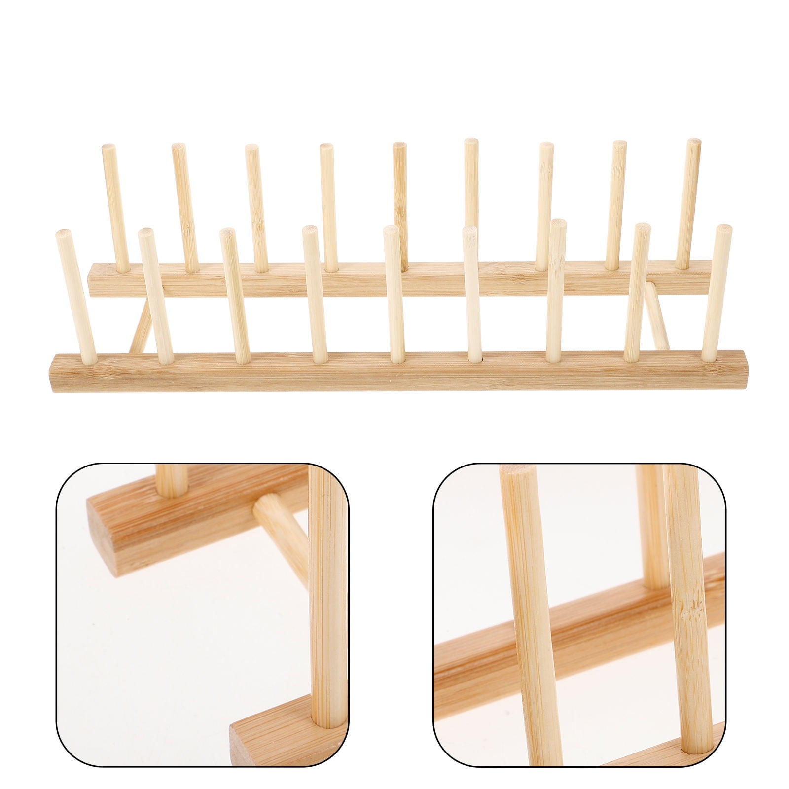 HEMOTON Wooden Spool Stand Crochet Sewing Machine Spools Yarn Beige ...