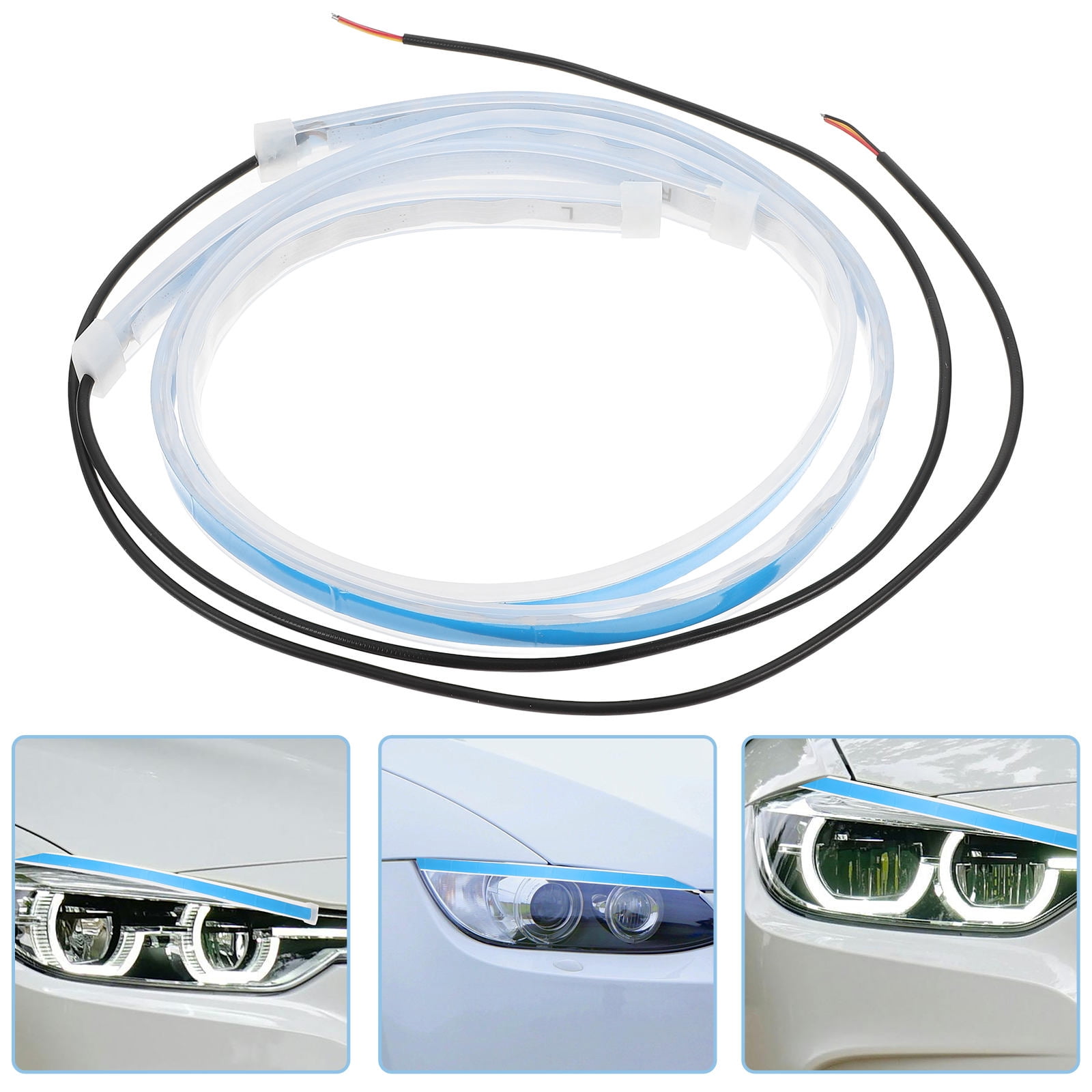 HEMOTON Worgeous 2pcs Car Hood Dynamic Running LED Strip Light Flexible ...