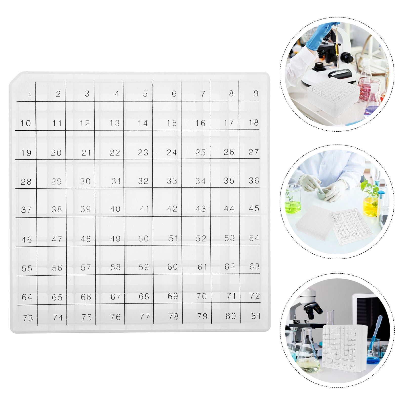HEMOTON Worgeous Test Tube Storage Box with 81 Grids for Freezer Tube ...