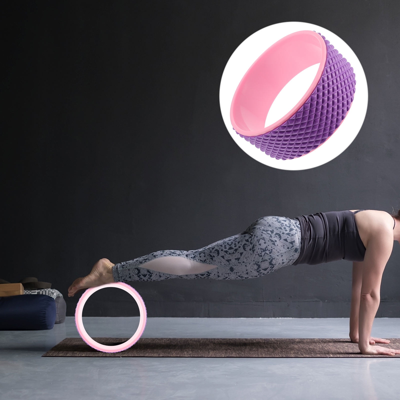 Hytrove Round Plastic Yoga Equipment Backbend Assistance 1Set 11.8x11.8x4.7in - Walmart.com