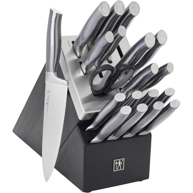 HENCKELS Graphite 20-pc Self-Sharpening Knife Set with Block - Black ...