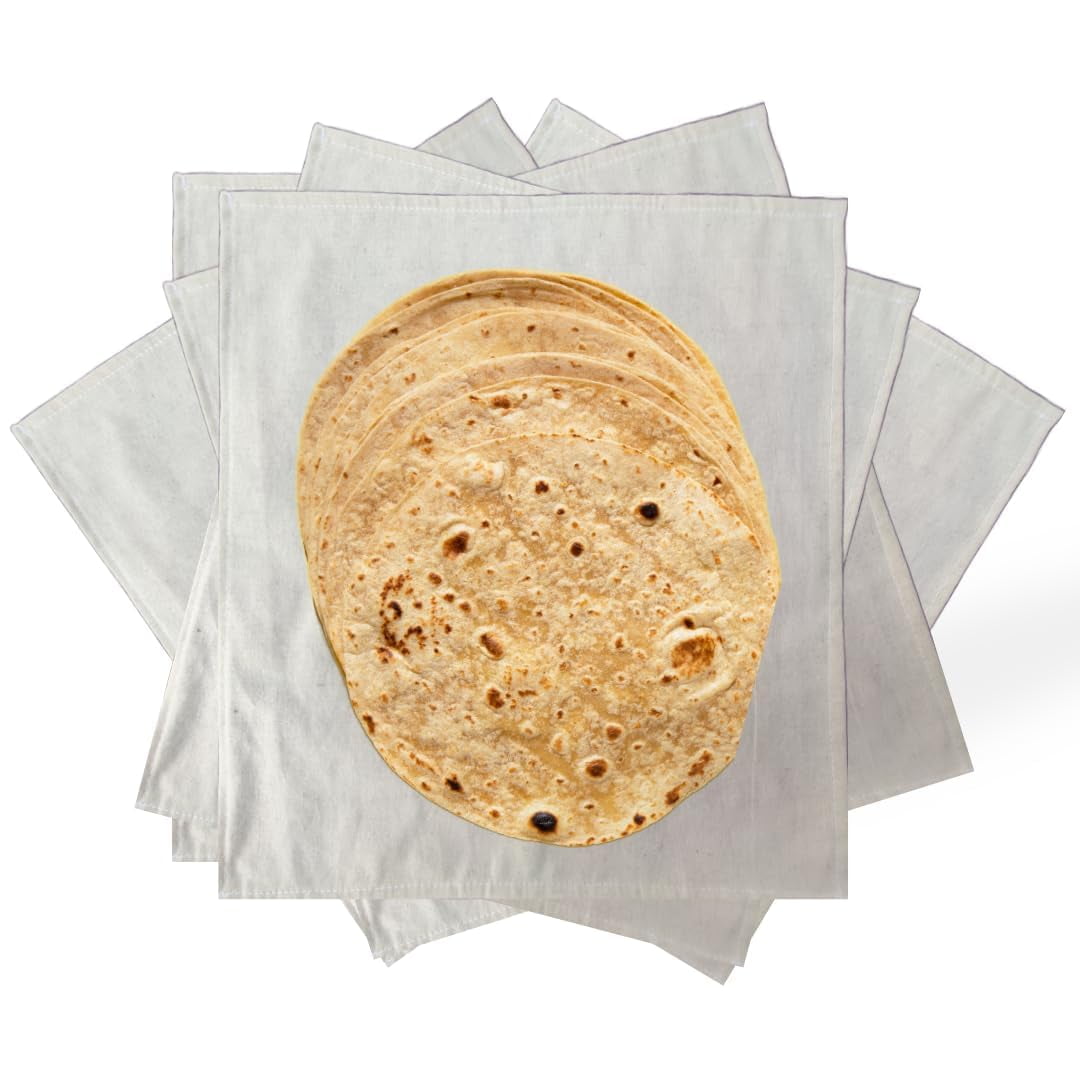 HENEESO Pack of 4 piece Soft Cotton Roti Clothes Wrap Muslin Cloth for ...