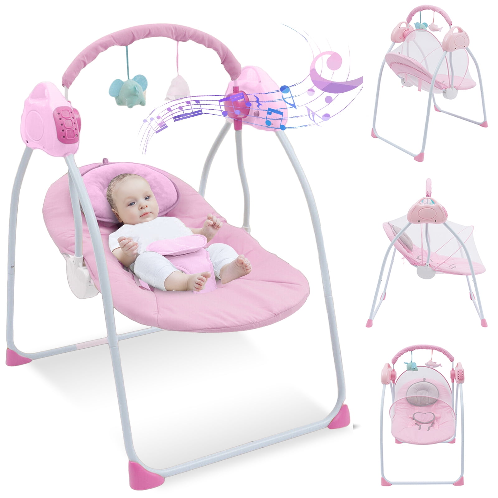 HENG Baby Swing, Portable Compact with Toy, Unisex, 0-36 Months Newborn ...