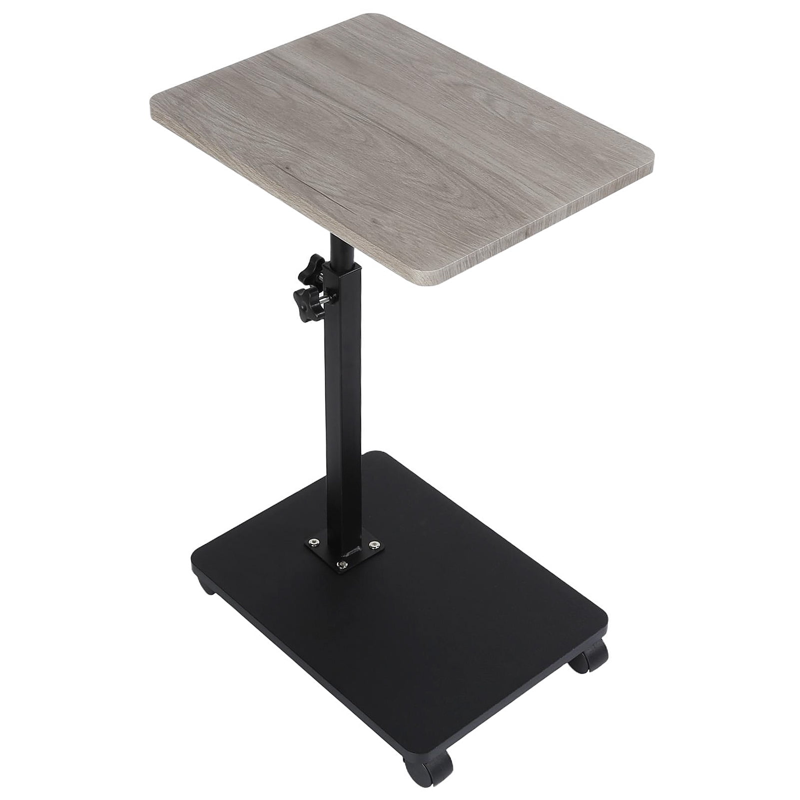 HENG Co. Adjustable Height C-Shape End Table with Wheels, 360° Swivel ...