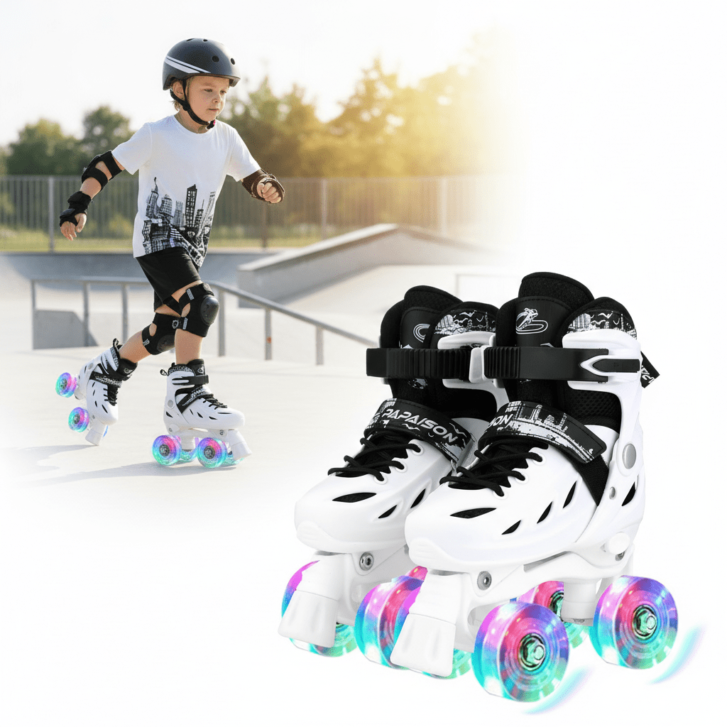 HENG Co. Roller Skates for Boys Girls Adults, 4 Sizes Adjustable Fun ...