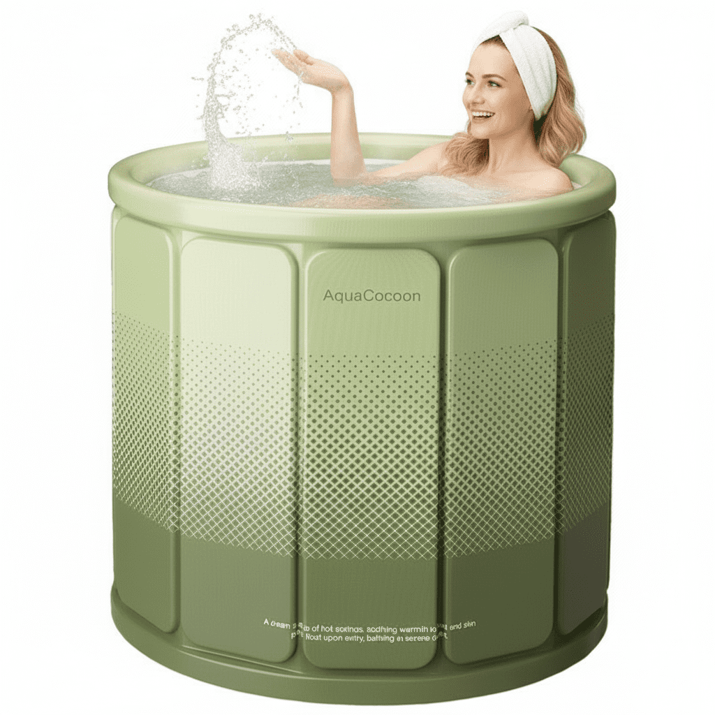 HENG Co. Portable Foldable Bathtub for Adults PVC SPA Soaking Standing ...