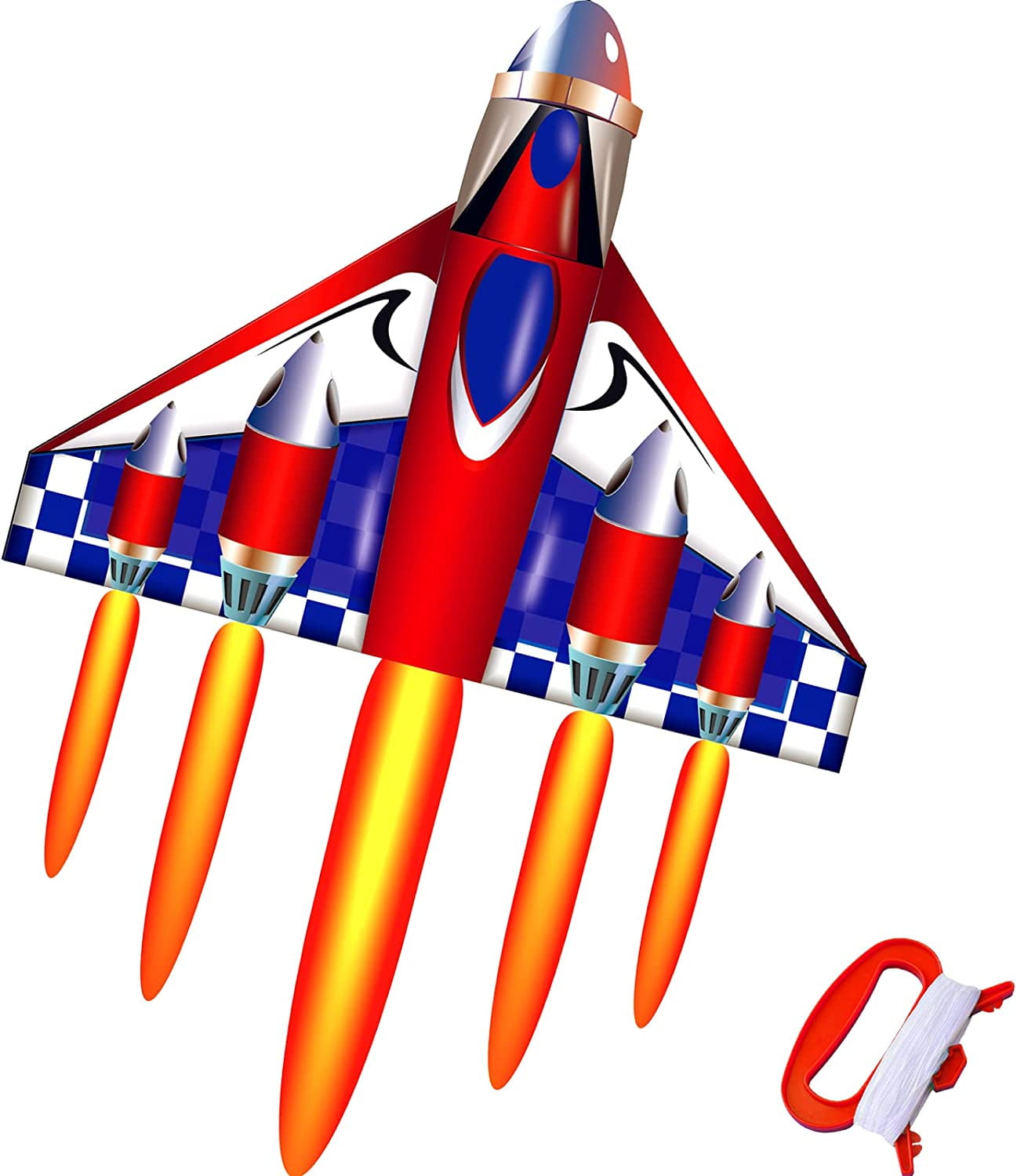 HENGDA KITE Adults and Young Kids (39x47) in Blue Plane Kite Polyester ...