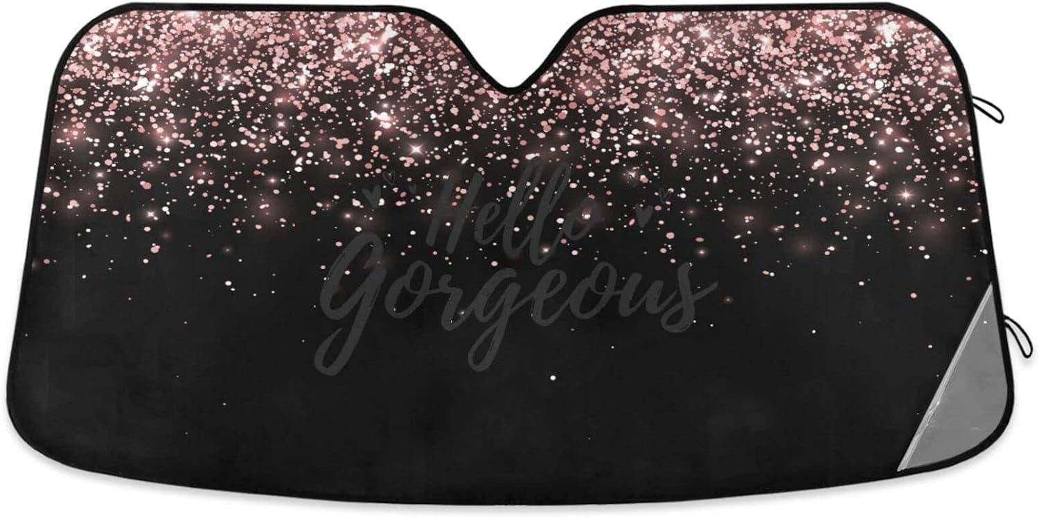 HENGFAY Windshield Sun Shade Women Sexy Makeup Eyebrows Full Eyelashes ...