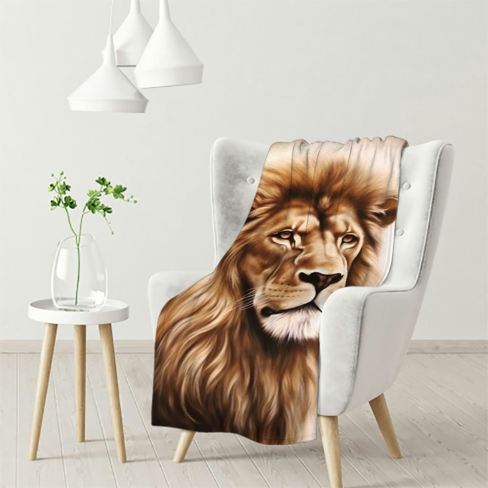 HENGT 58x80 Inch Lion Love Print Super Soft Throw Blanket for Bed Couch ...