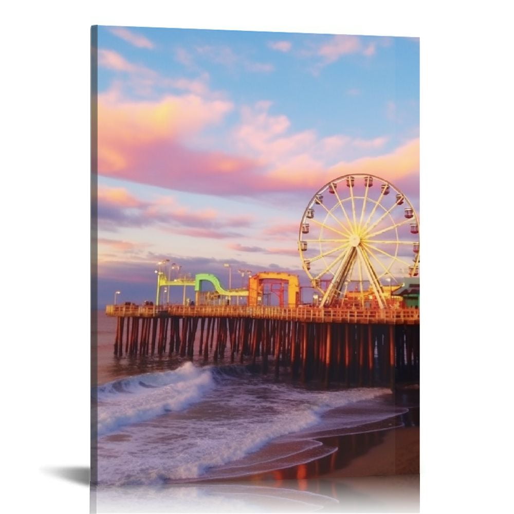 HENGT Amusement Park Ferris Wheel Living Room Canvas Wall Art Poster ...